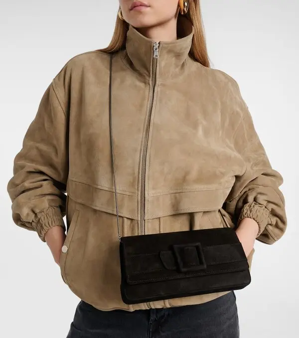 Manolo Blahnik Maygot Leather Clutch