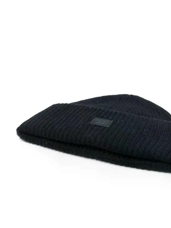 Acne Studios Logo Motif Rib-knit Beanie