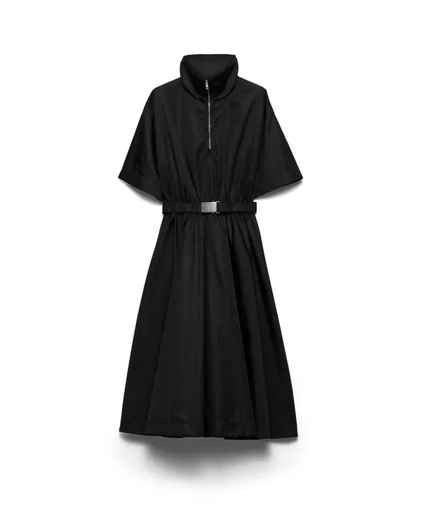 Prada Short-sleeved Re-nylon Midi-dress