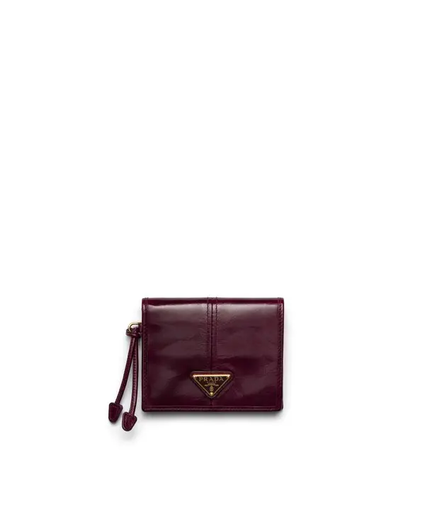 Prada Small Leather Wallet - Red