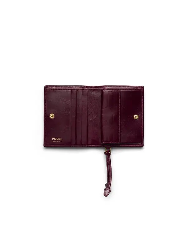 Prada Small Leather Wallet - Red