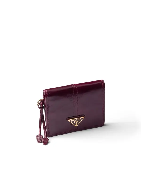Prada Small Leather Wallet - Red