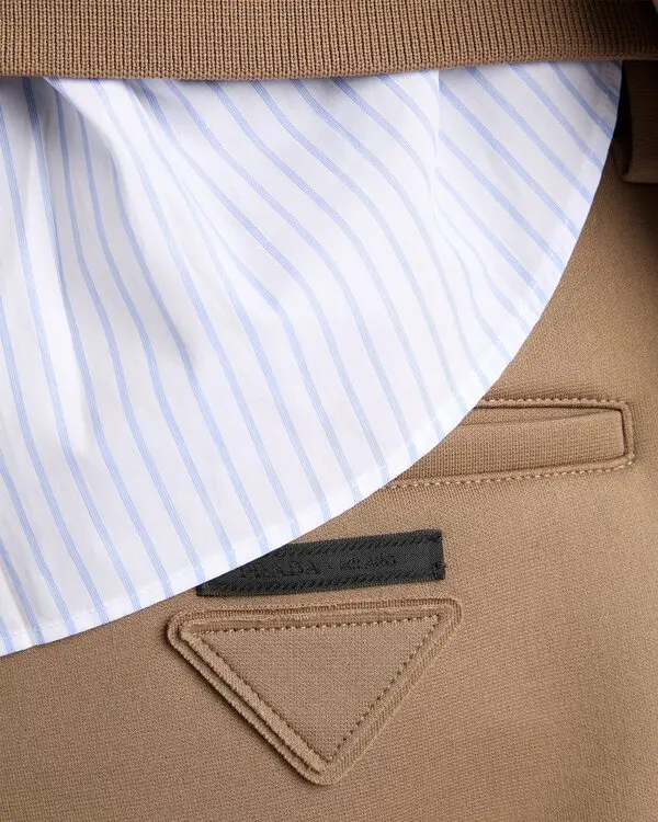 Prada Technical Fleece Pants - Brown