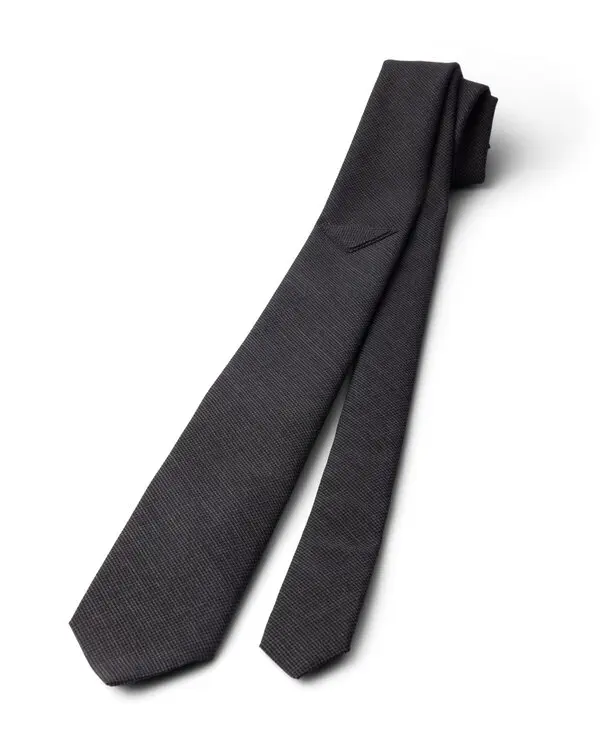 Prada Wool Tie - Grey