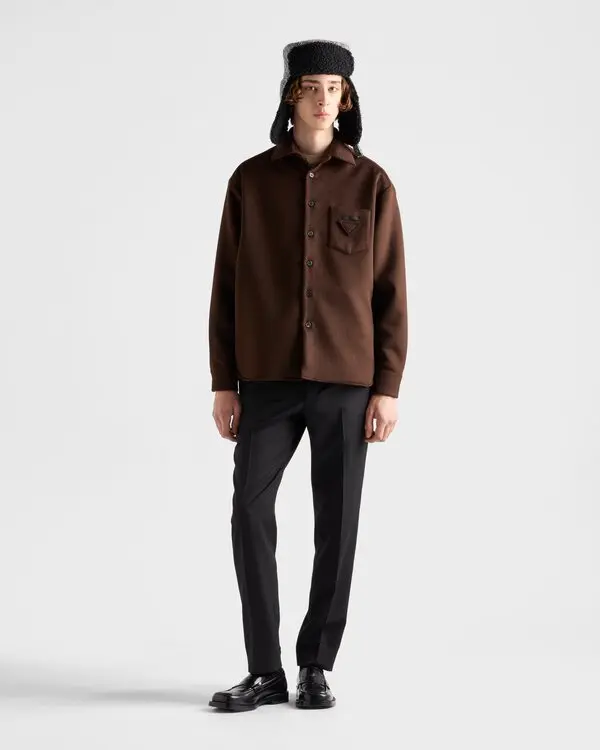 Prada Wool And Cashere Shirt - Cocoa Brown