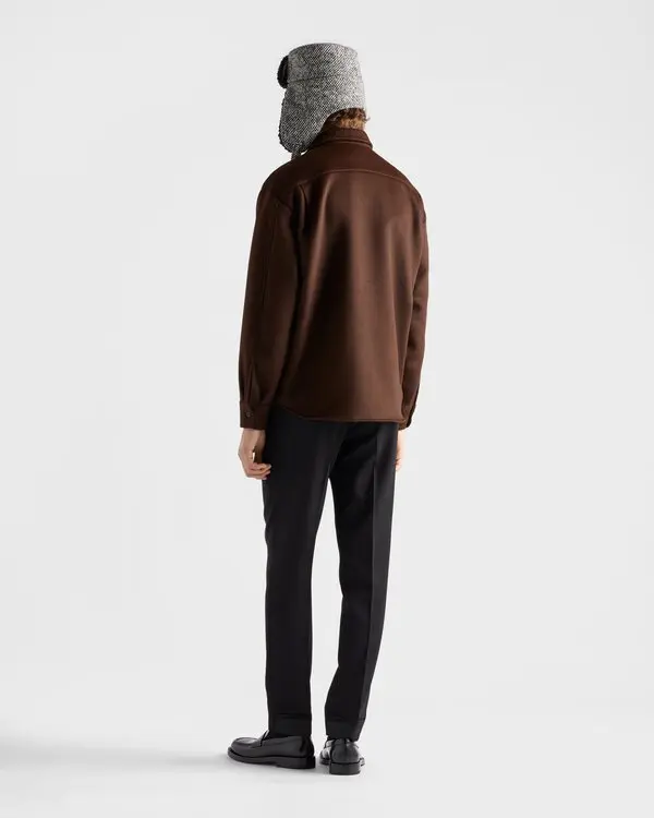 Prada Wool And Cashere Shirt - Cocoa Brown