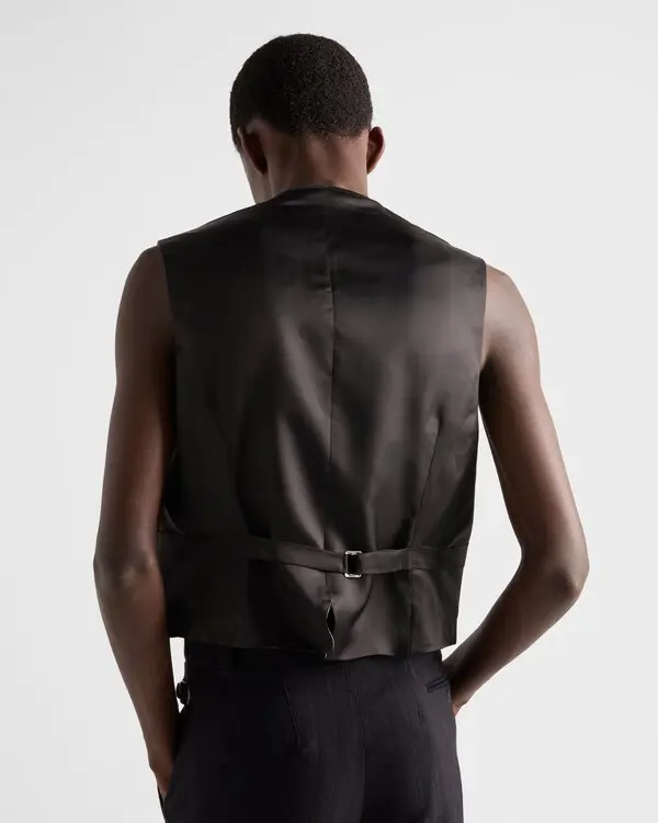 Prada Single-breasted Wool Blend Vest