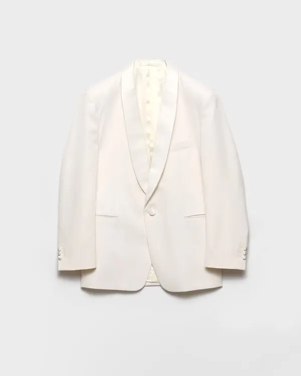 Prada Wool Tuxedo Jacket - White