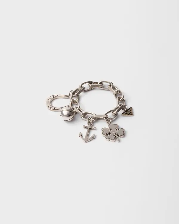 Prada Metal Charm Bracelet - Dark Grey