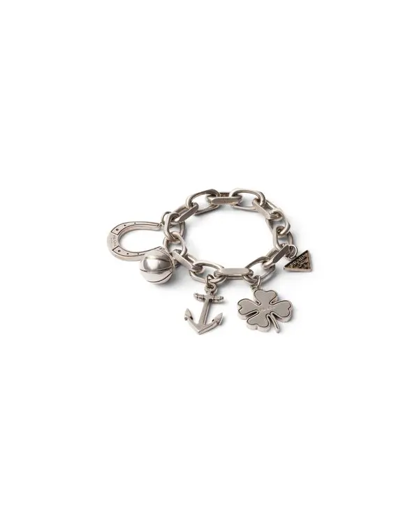 Prada Metal Charm Bracelet - Grey