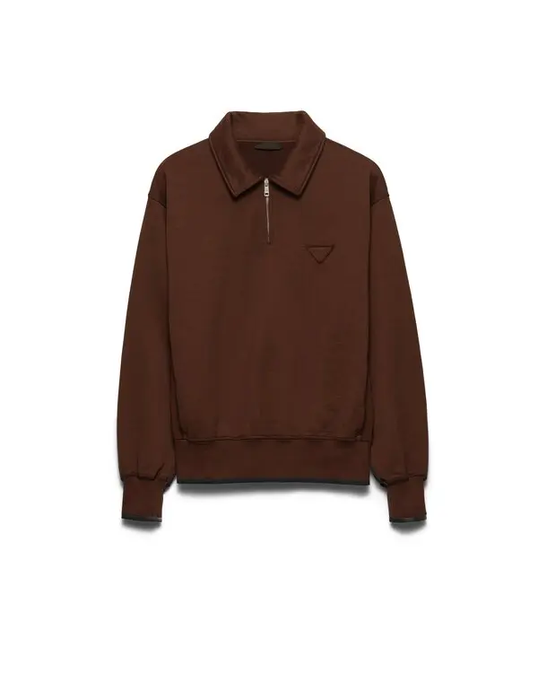 Prada Cotton Fleece Polo Hirt