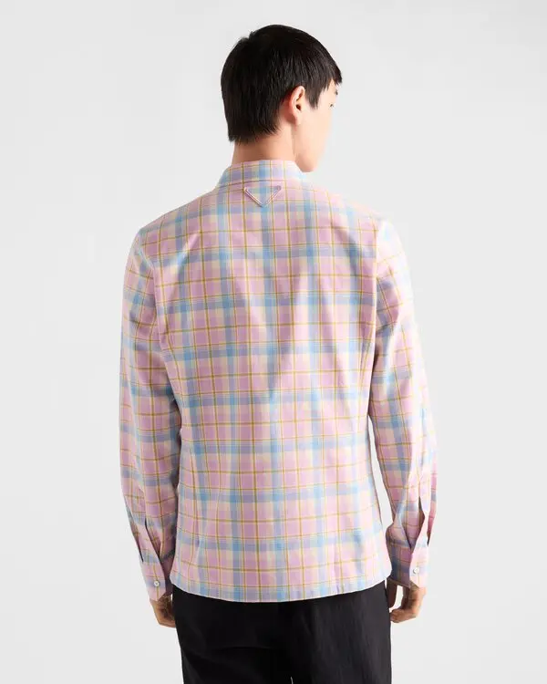 Prada Checked Cotton Button-down Shirt