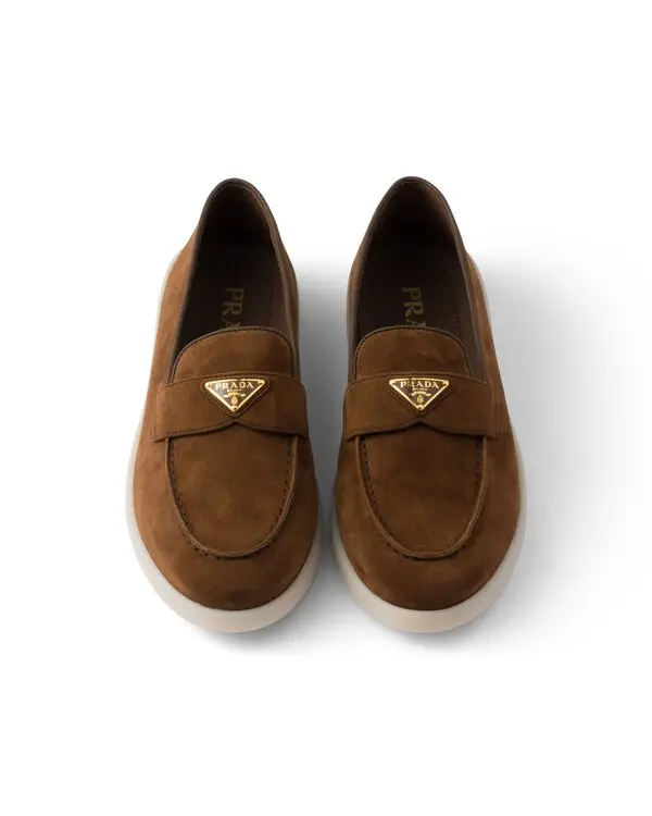 Prada Suede Loafers - Brown