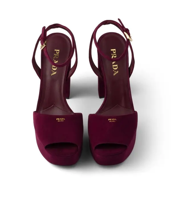 Prada Platform Sandals - Red