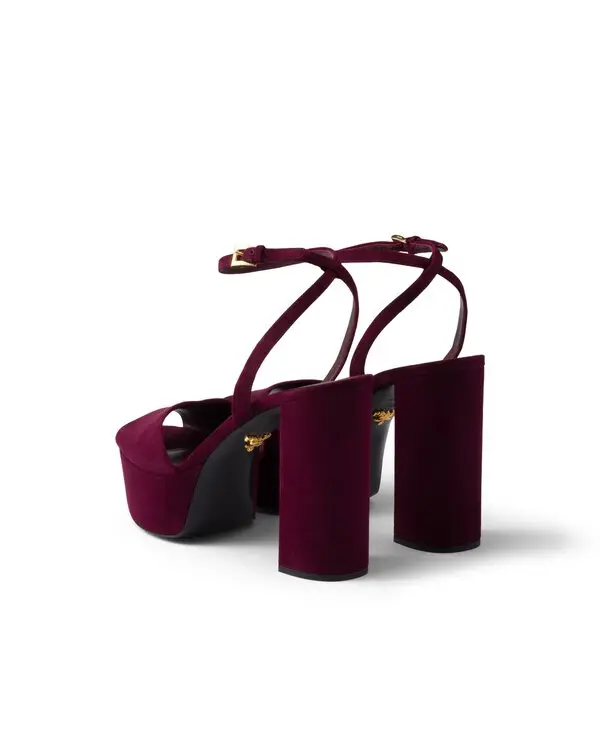 Prada Platform Sandals - Red
