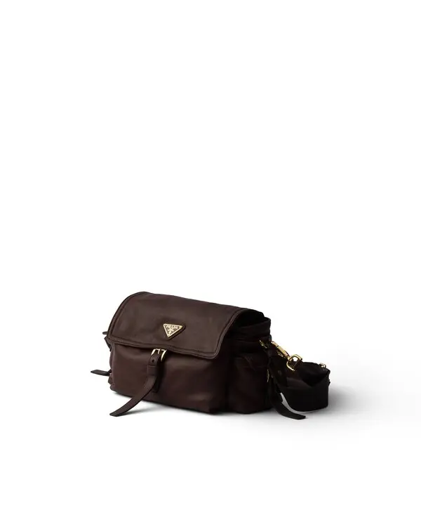 Prada Explore Medium Nappa Leather Shoulder Bag - Brown