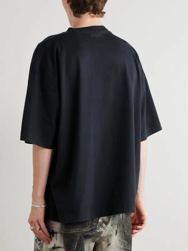 Vetements Oversized Printed Cotton-jersey T-shirt