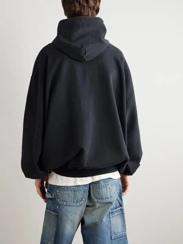 Vetements Oversized Printed Cotton-jersey Hoodie
