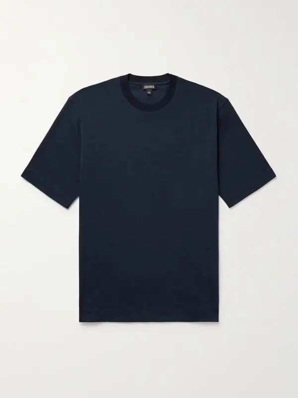 Zegna Cotton And Silk-blend Jersey T-shirt