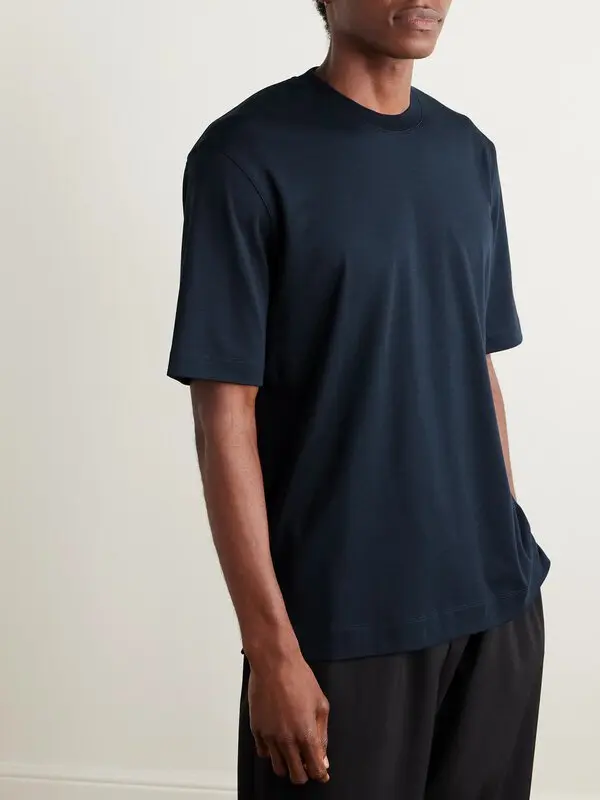 Zegna Cotton And Silk-blend Jersey T-shirt