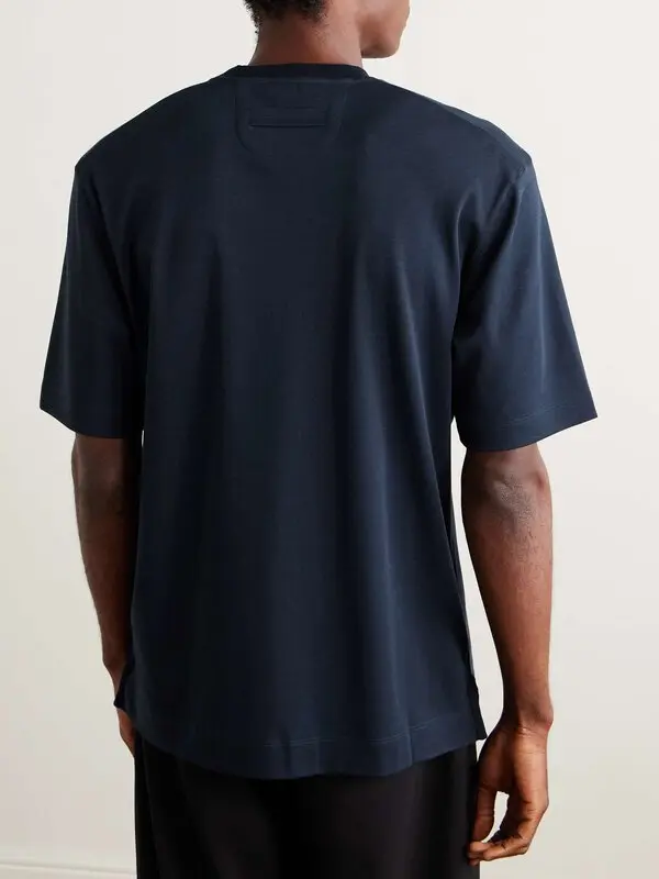 Zegna Cotton And Silk-blend Jersey T-shirt