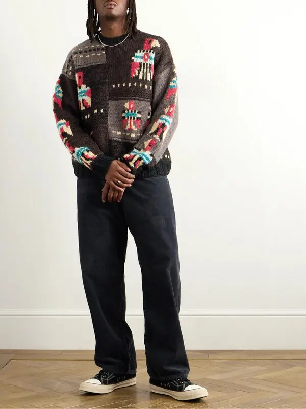 Kapital Jacquard-knit Wool Sweater