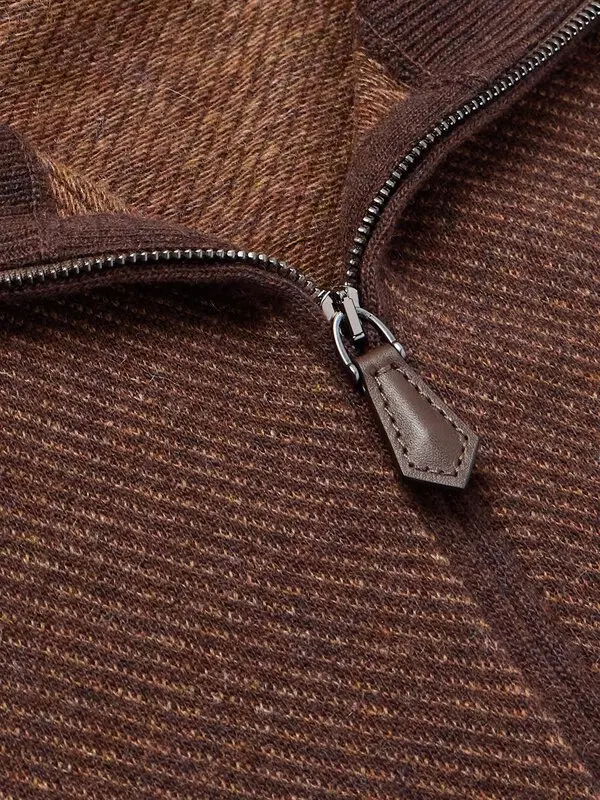 Loro Piana Roadster Cashmere Half-zip Sweater - Brown