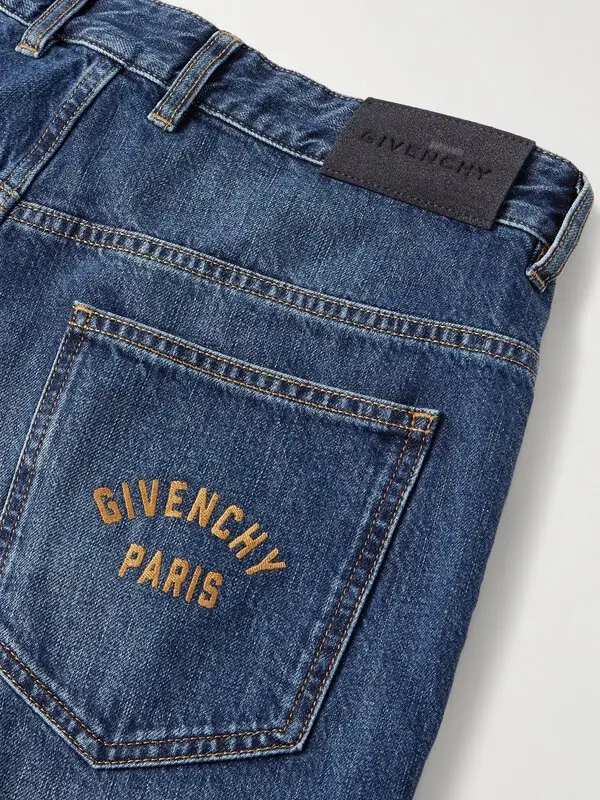 Givenchy Logo-embroidered Straight-leg Jeans