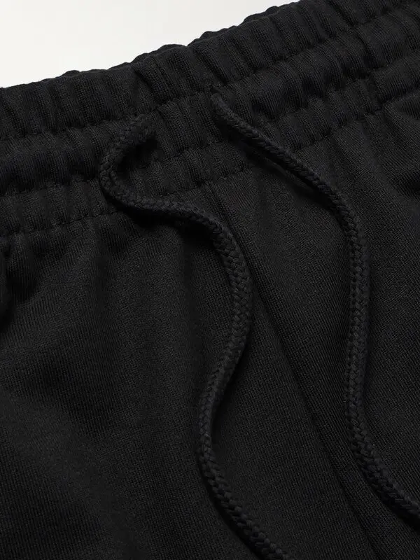 Dries Van Noten Wide-leg Cotton-jersey Drawstring Shorts - Black