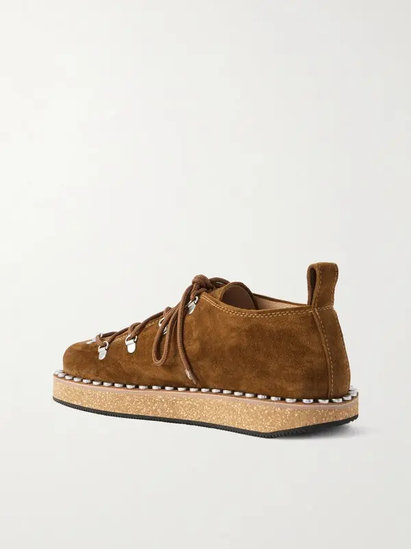 Loewe Rivet Studded Suede Shoes