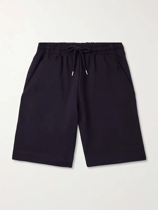 Dries Van Noten Wide-leg Cotton-jersey Drawstring Shorts