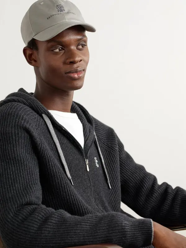 Brunello Cucinelli Logo-embroidered Baseball Cap - Gray