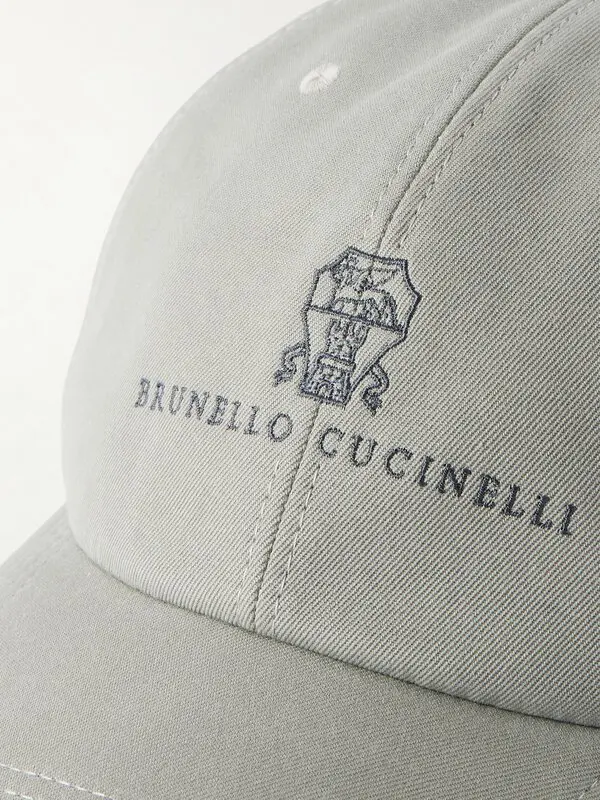Brunello Cucinelli Logo-embroidered Baseball Cap - Gray