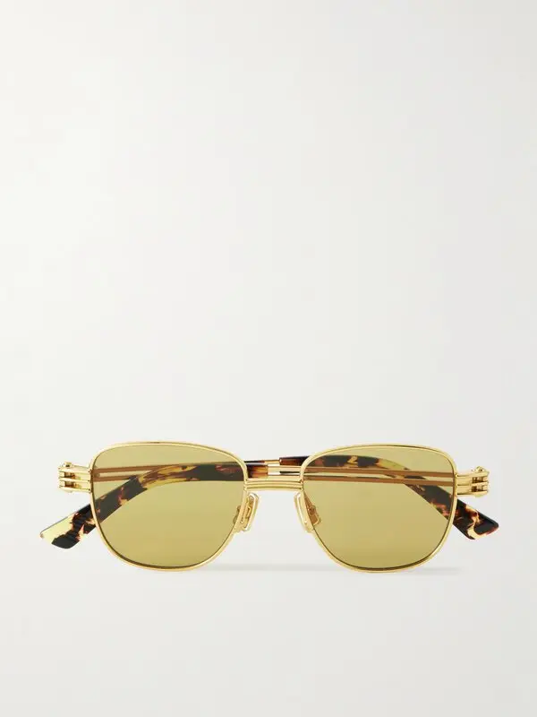 Bottega Veneta Square-frame Sunglasses - Gold