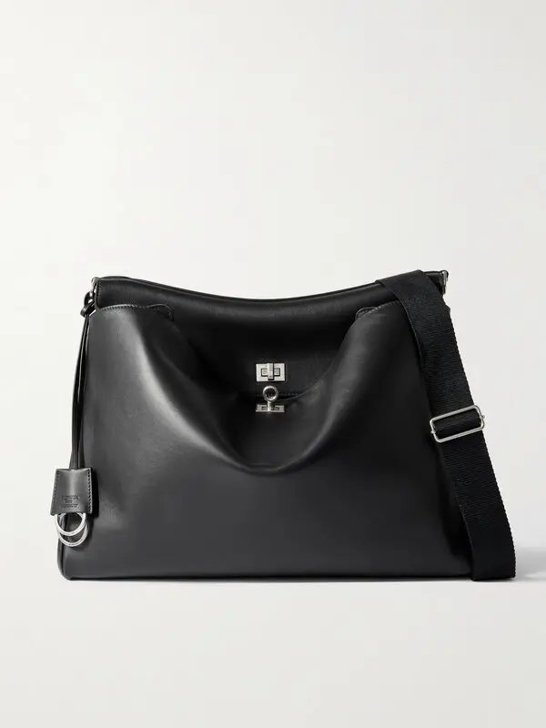 Balenciaga Rodeo Leather Messenger Bag - Black