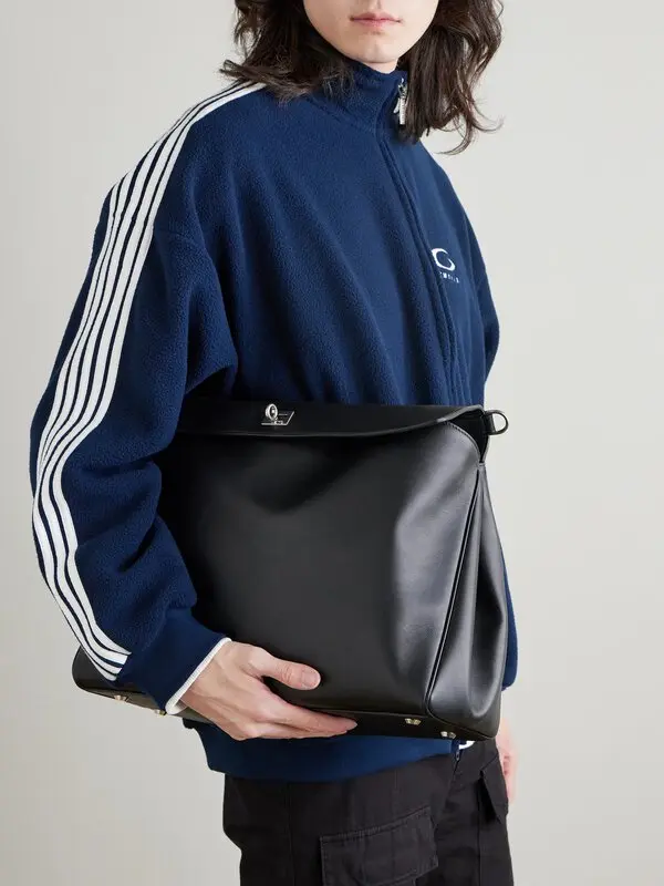 Balenciaga Rodeo Leather Messenger Bag - Black