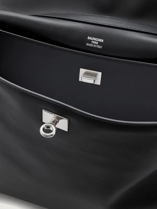 Balenciaga Rodeo Leather Messenger Bag - Black