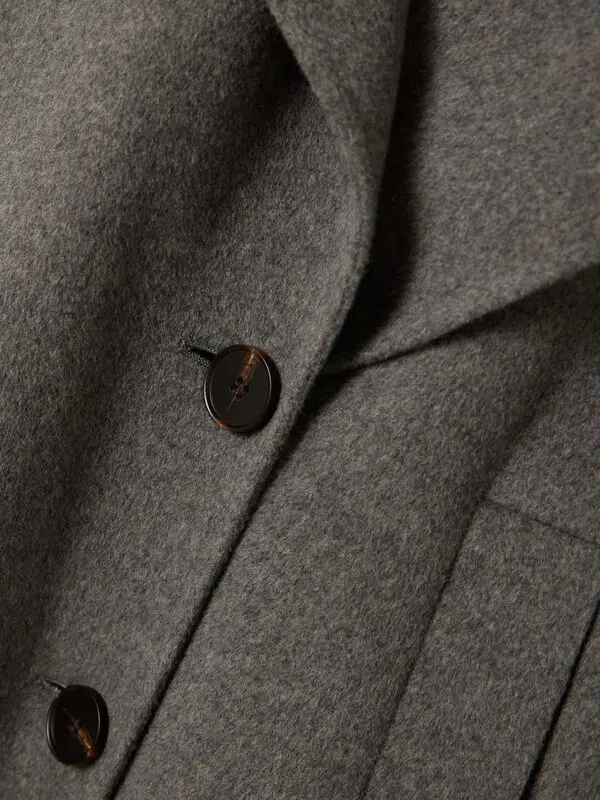 RÓHE Double-breasted Wool And Cashmere-blend Coat - Charcoal