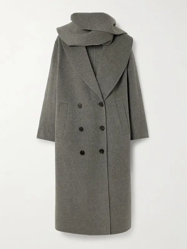 RÓHE Double-breasted Wool And Cashmere-blend Coat - Gray