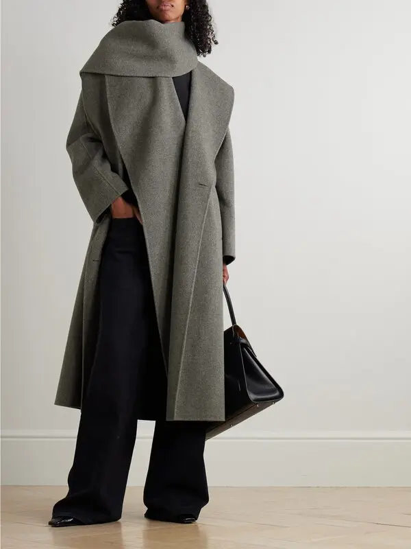 RÓHE Double-breasted Wool And Cashmere-blend Coat - Gray
