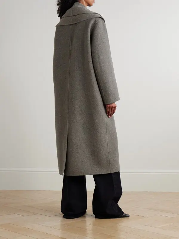 RÓHE Double-breasted Wool And Cashmere-blend Coat - Gray