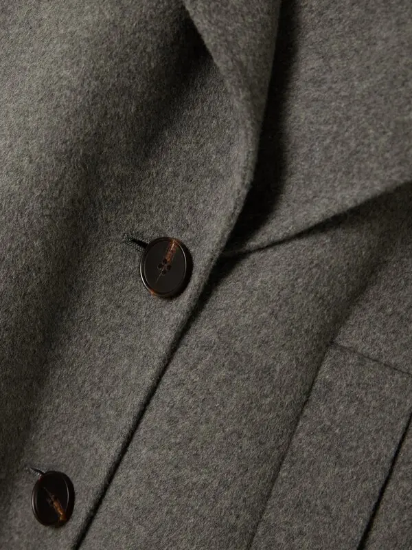 RÓHE Double-breasted Wool And Cashmere-blend Coat - Gray