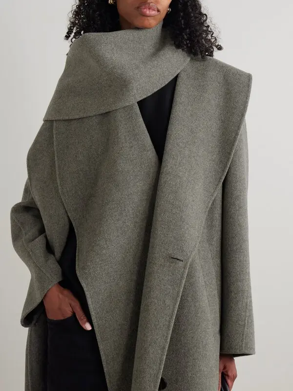 RÓHE Double-breasted Wool And Cashmere-blend Coat - Gray