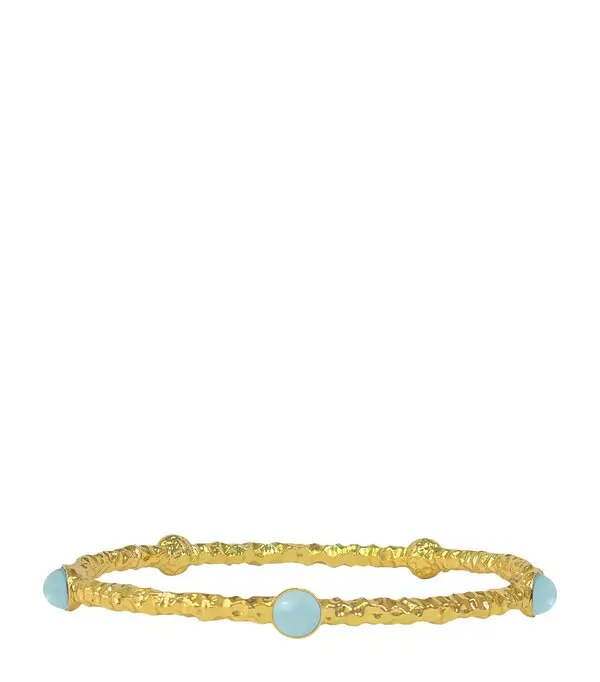 Halcyon Days Cabochon Bangle - Blue