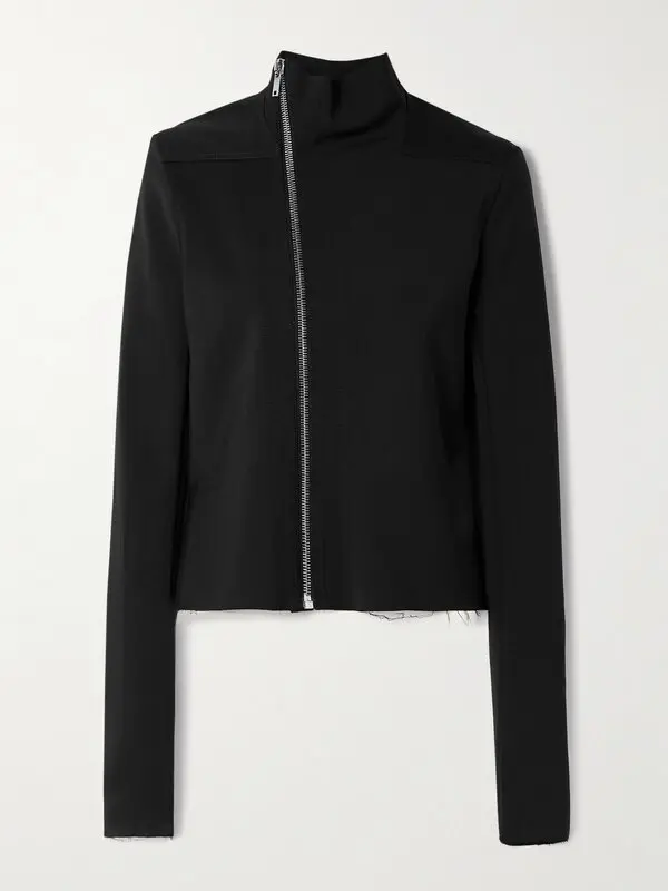 Rick Owens Gary Wool-blend Biker Jacket - Black