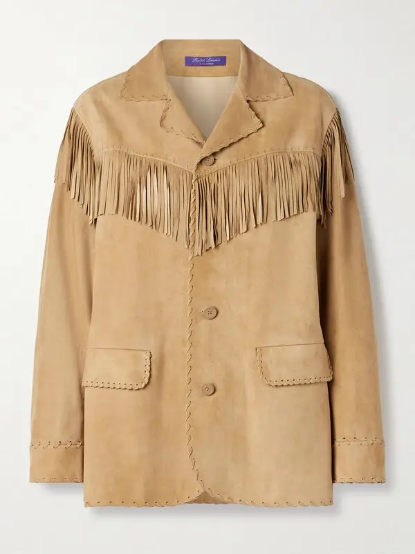 Ralph Lauren Ryland Fringed Suede Jacket