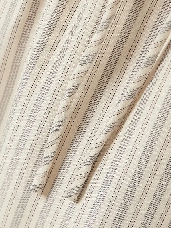 RÓHE Striped Wide-leg Silk Pants