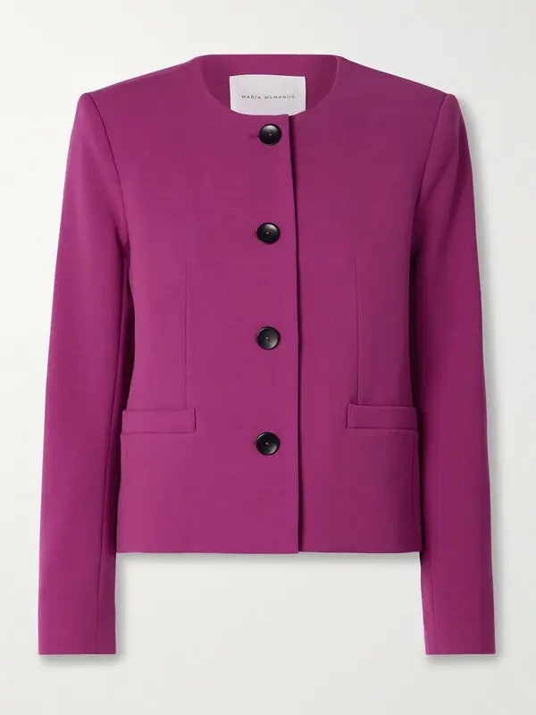 Maria Mcmanus Stretch-wool Jacket - Purple
