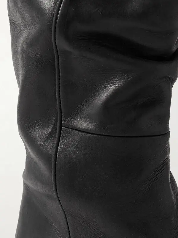 Khaite Clive Leather Boots - Black