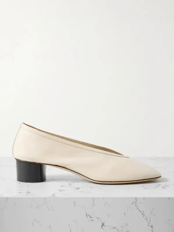 Le Monde Beryl Luna Leather Pumps - Neutrals